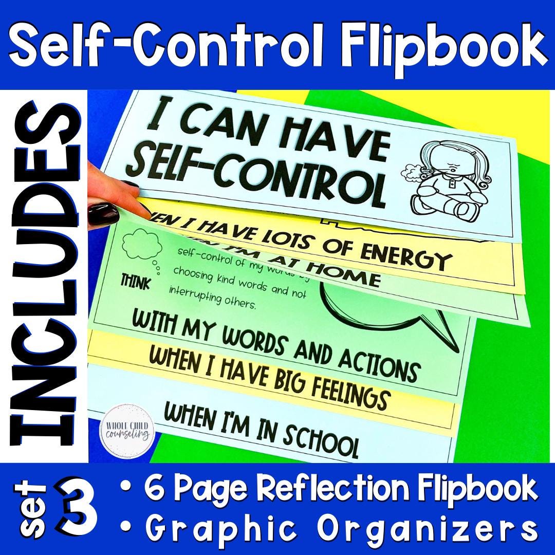 Self-control Activity, Social Emotional Learning, Social Emotional ...