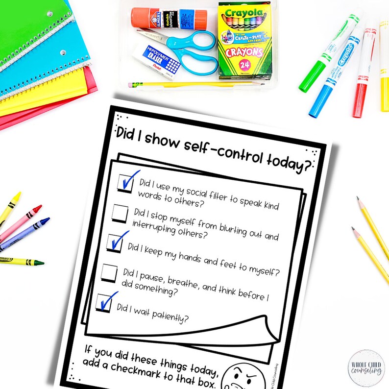 How to Show Self Control SEL Activity & Game Bundle, Social Skills Kid ...