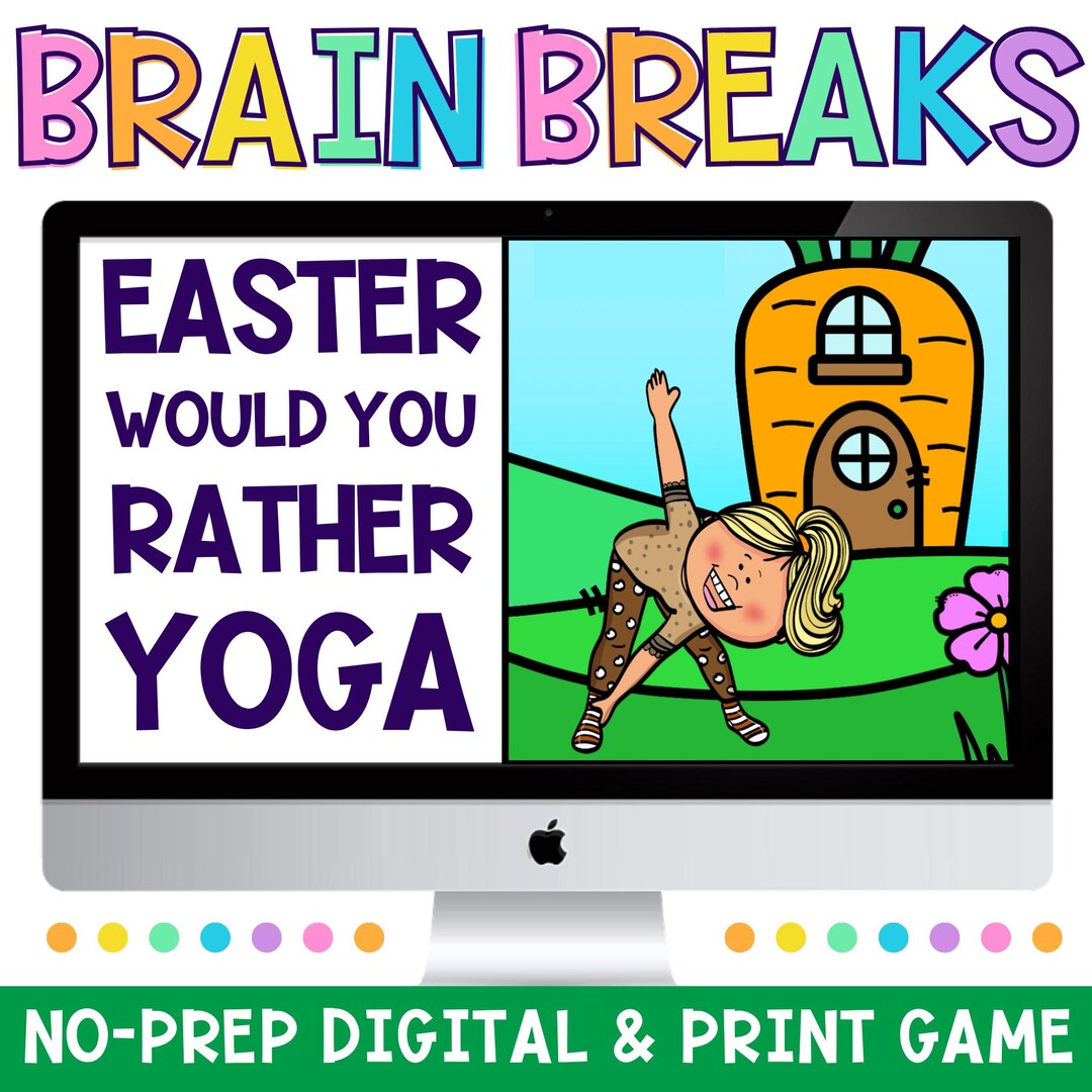 Kids Easter Yoga Game, Would You Rather, Children's Yoga Activity ...