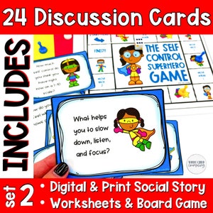 Self Control Social Story and Game Set 2, Social Skills Impulsivity ...