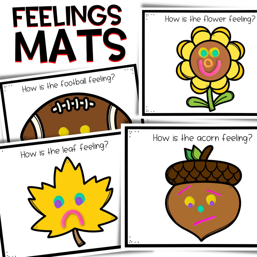 Feelings Play-dough & Drawing Mats for Social Emotional Learning ...