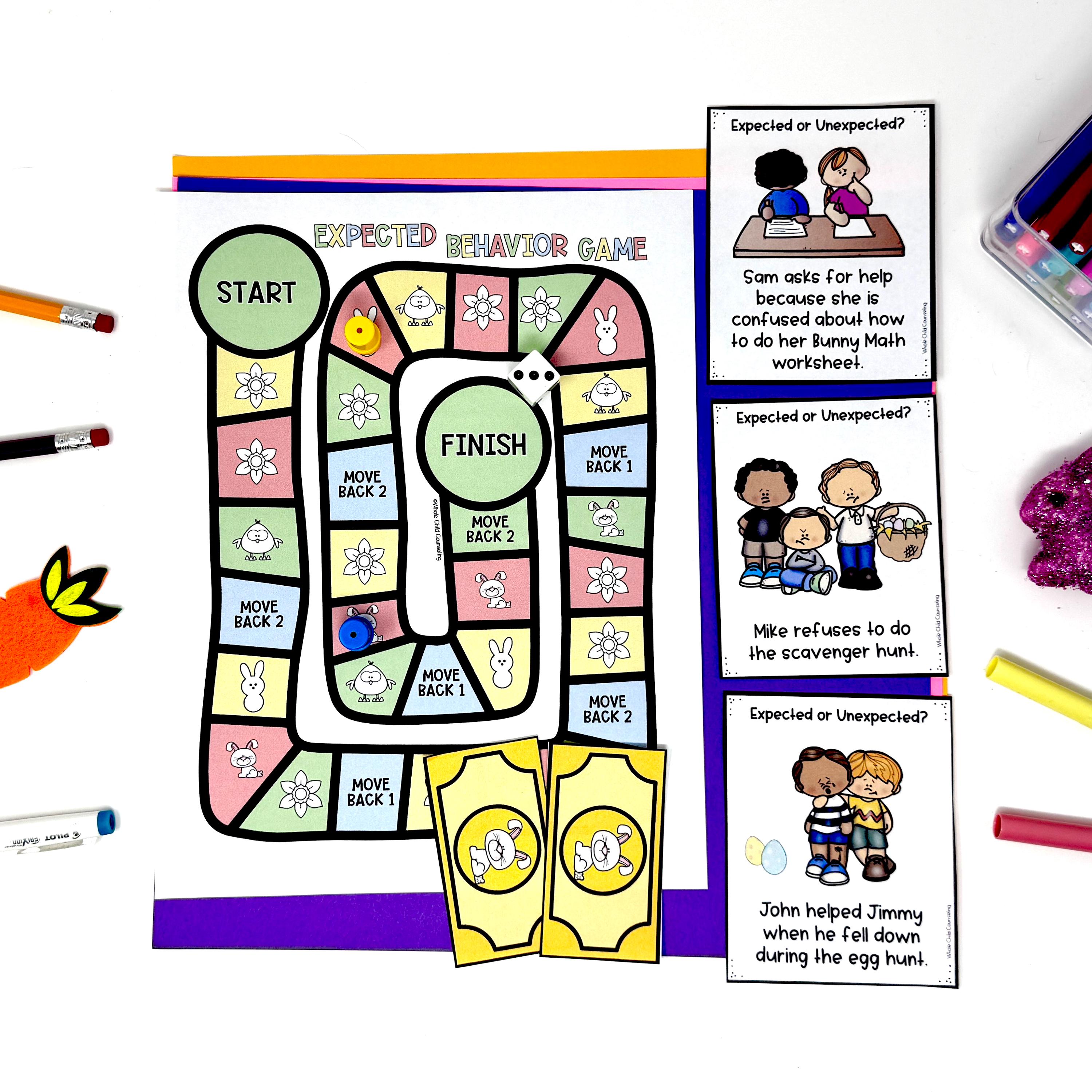Easter Game, Expected Vs Unexpected Behavior, Spring Social Emotional ...