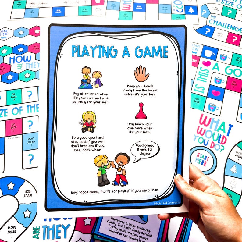 Winter SEL Therapy Board Games, Winter Social Emotional Learning Game ...