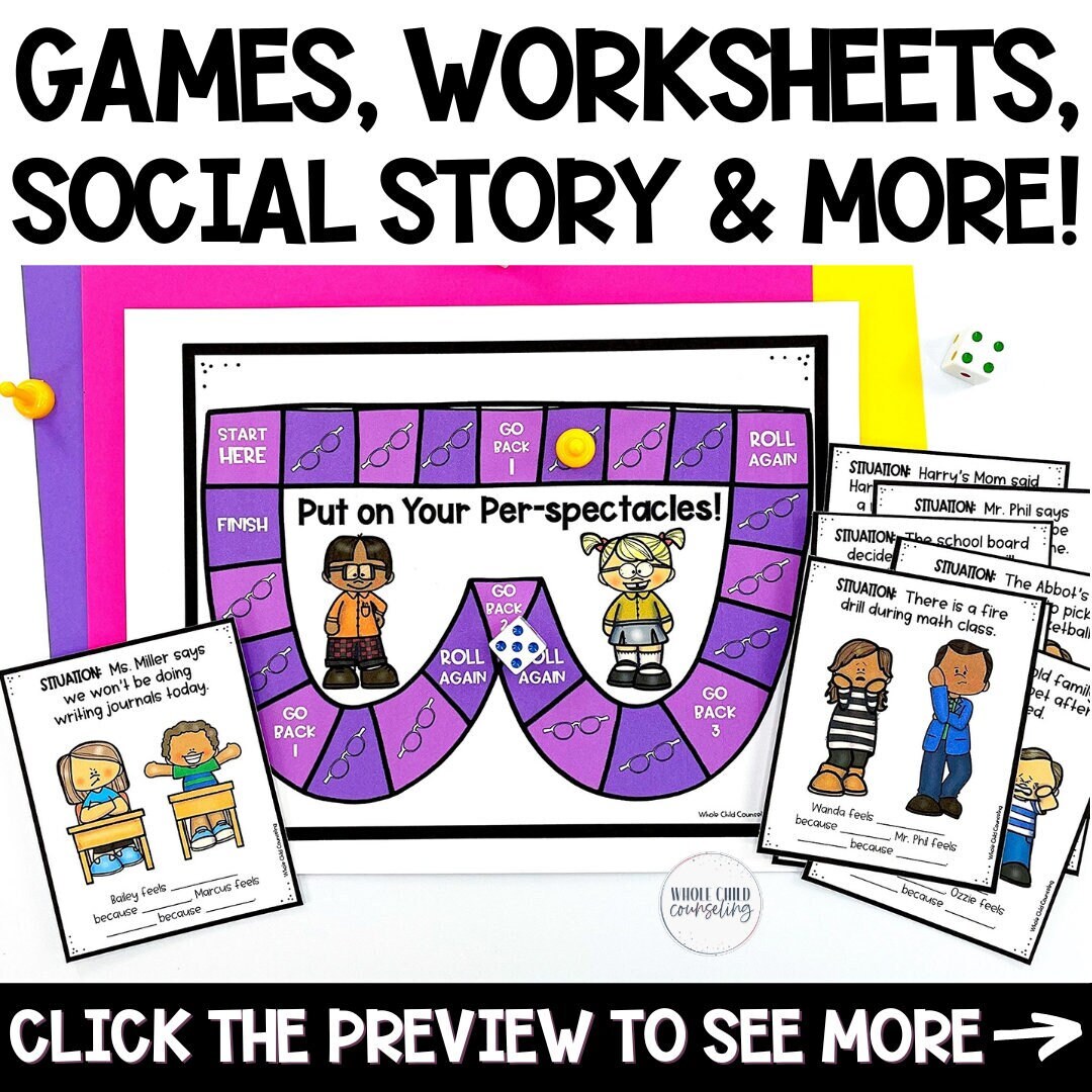 Perspective Taking & Theory of Mind Social Skills Kids Activity Bundle ...