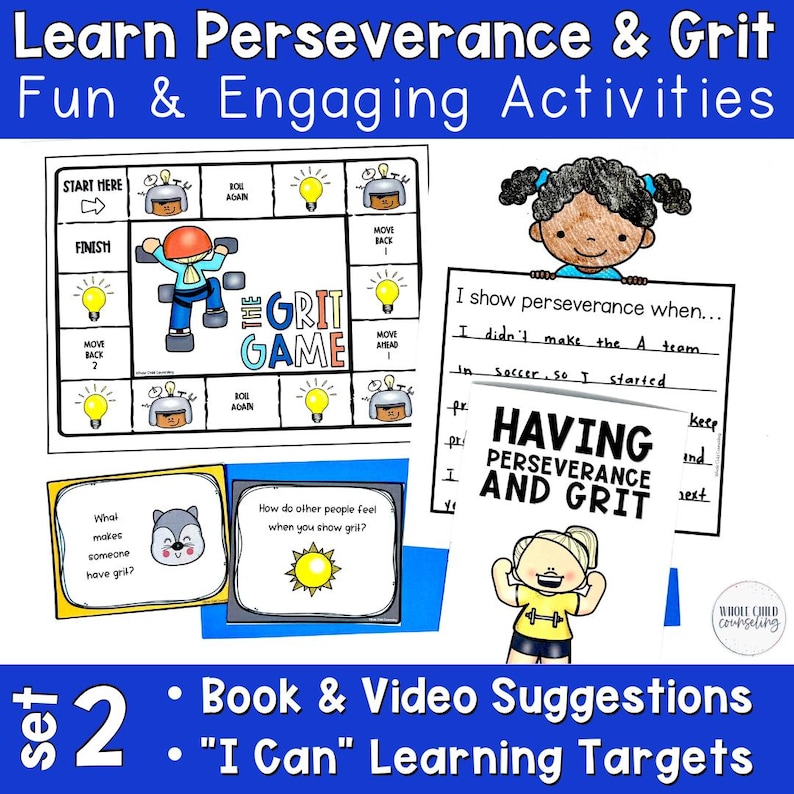 Perseverance Kids Game, Social Skills Grit Game, Child Psychology ...