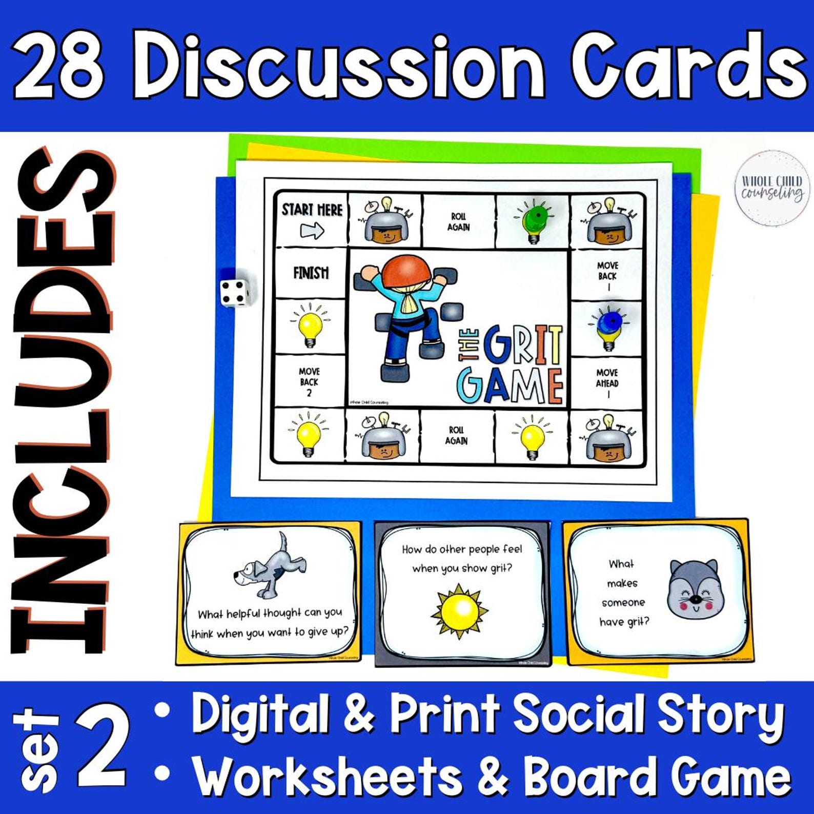 Perseverance Kids Game, Social Skills Grit Game, Child Psychology ...