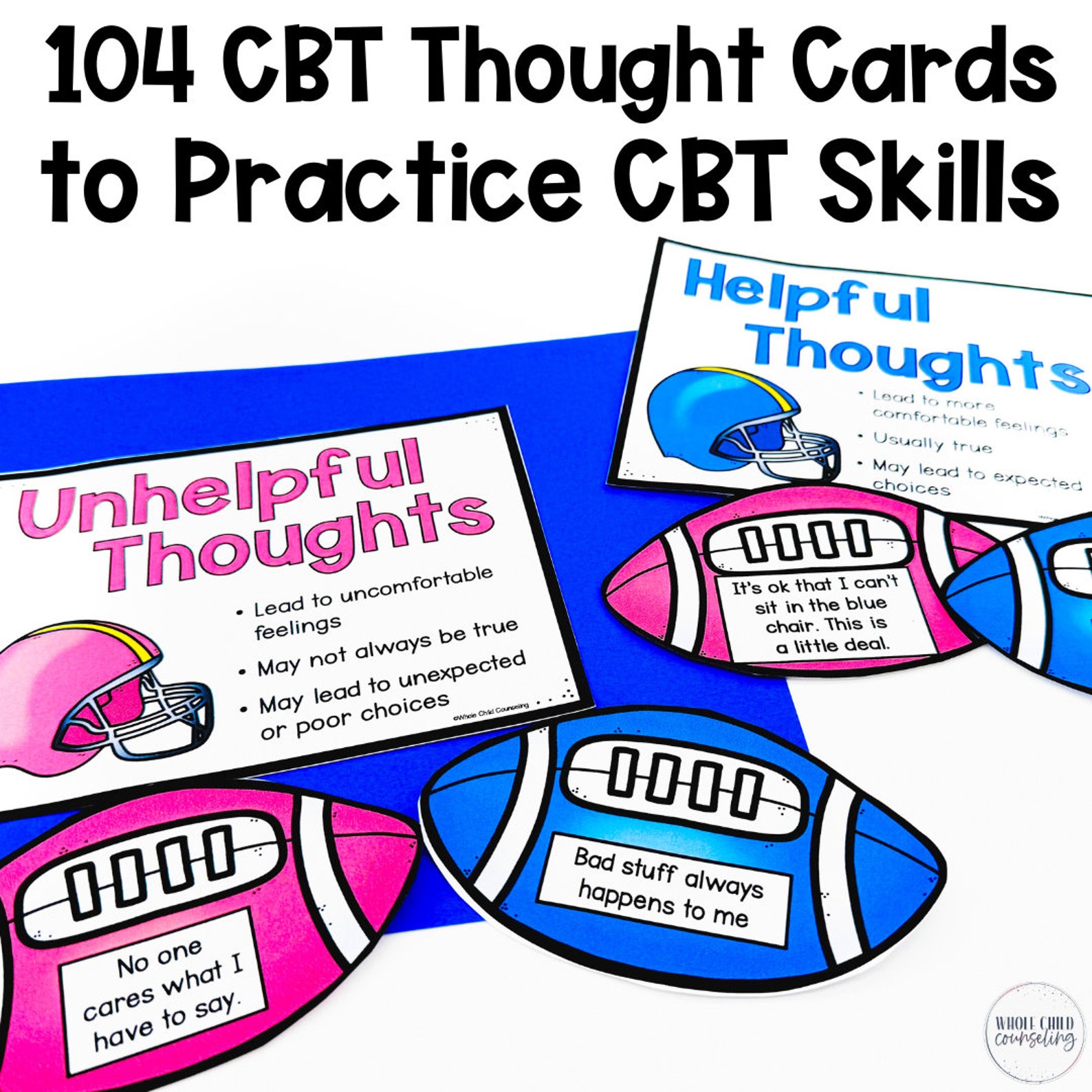 CBT Football Digital & Printable Board Game, Kids Therapy Tools for ...