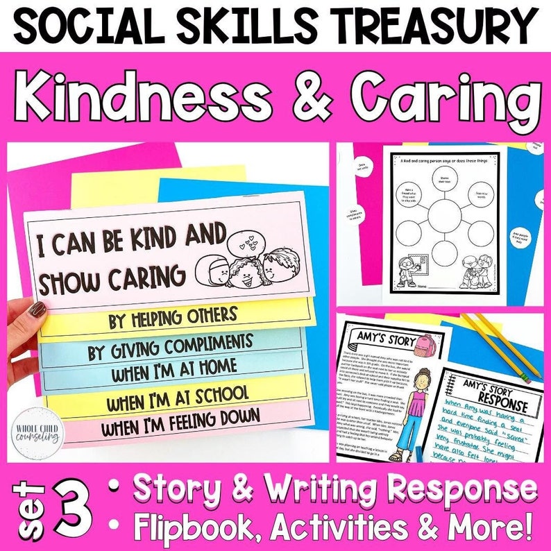 Kindness, Empathy, and Caring Social Skills Activities, SEL Therapy ...