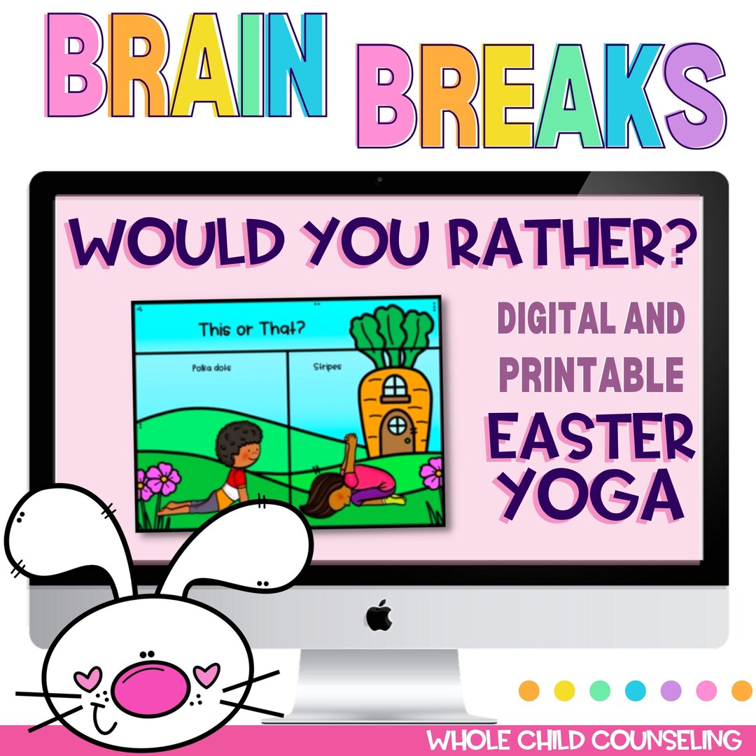Printable Easter Brain Break Cards for Kids, Easter Yoga Game, Instant ...