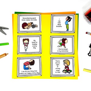 Positive Affirmation Yoga Pose Cards, Grief Box, Comfort Kit, Grief ...