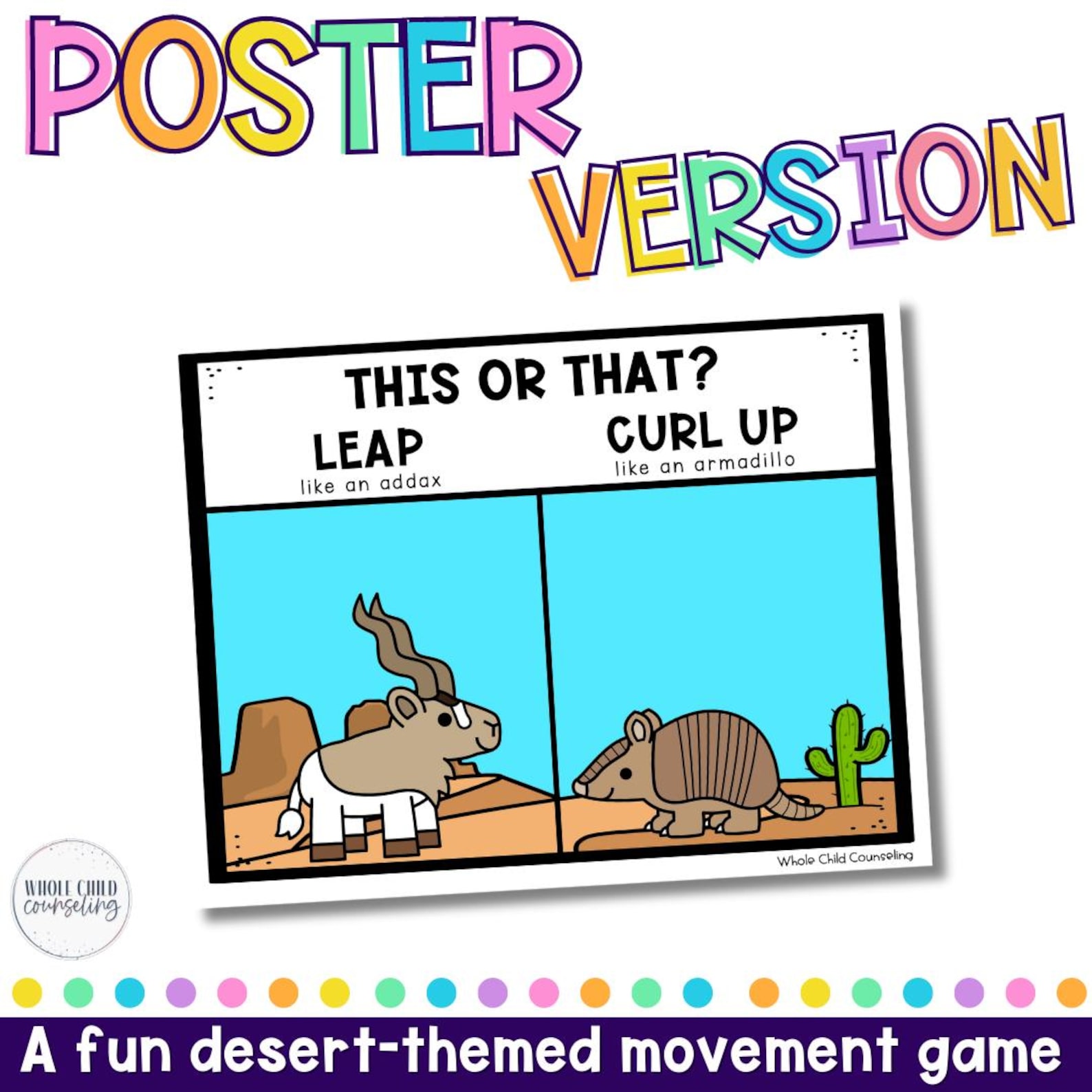 Kids Yoga Game: Desert Animal Movement, Brain Break (digital Download ...