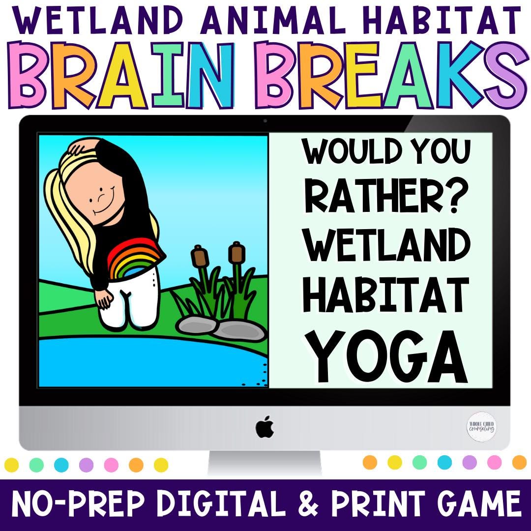 Kids Yoga Game, Wetland Habitat, Would You Rather Game, Digital and ...