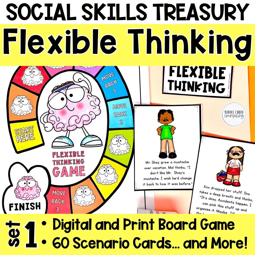 Stuck and Flexible Thinking Scenarios Game & Activities Set 1, Social ...