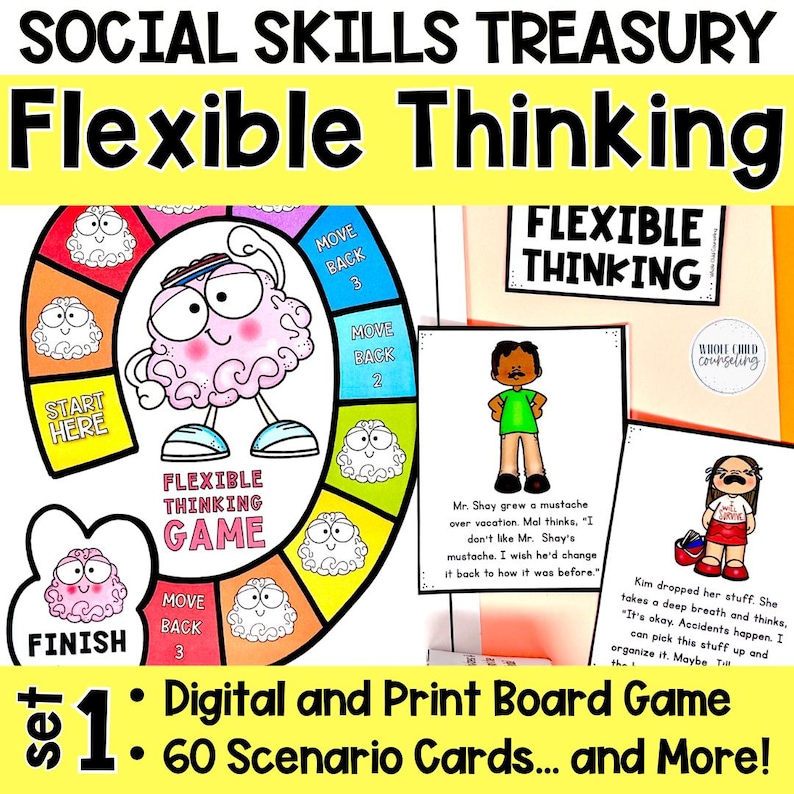 Stuck and Flexible Thinking Scenarios Game & Activities Set 1, Social ...