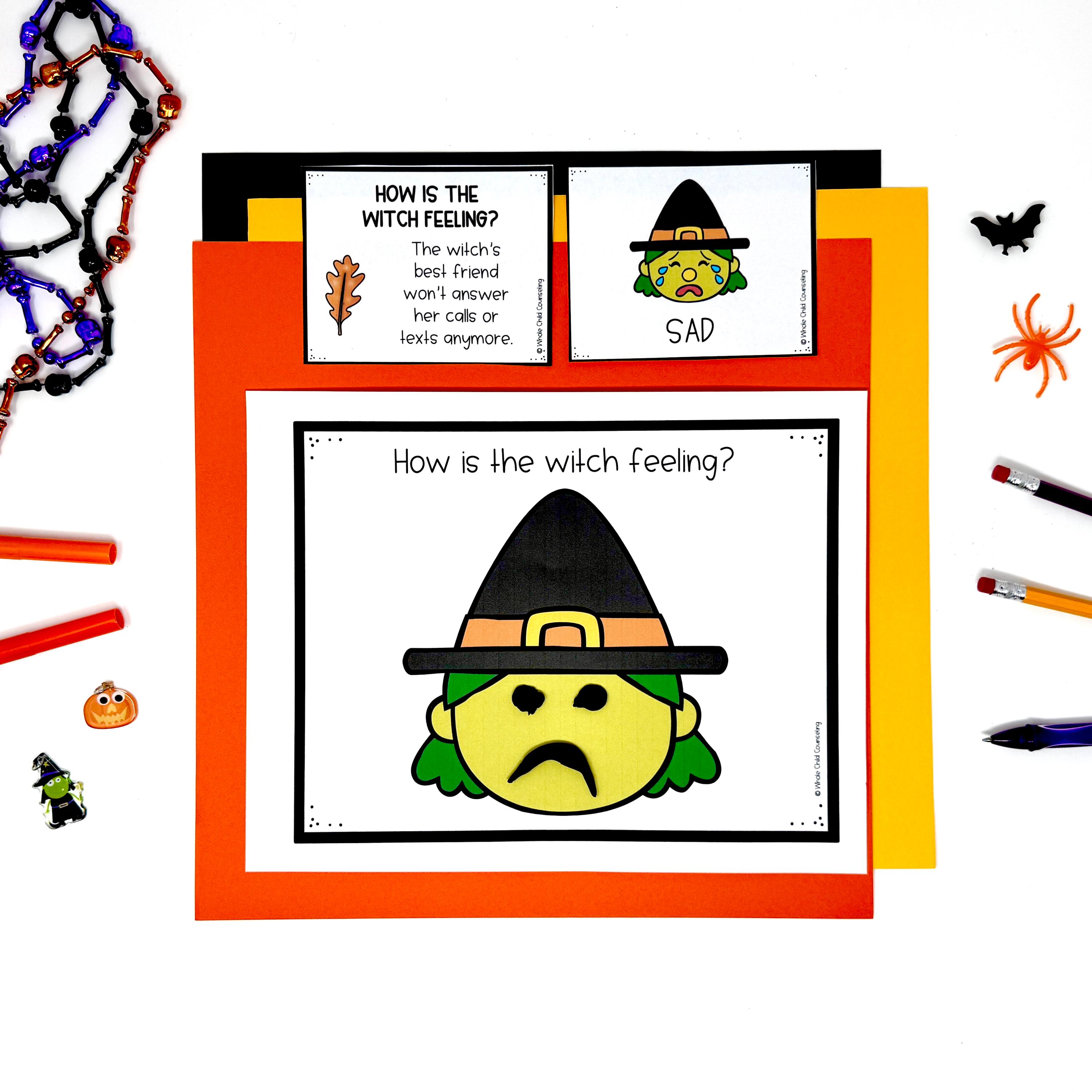 Halloween Emotions and Feelings Play Dough Mats: Social Emotional ...