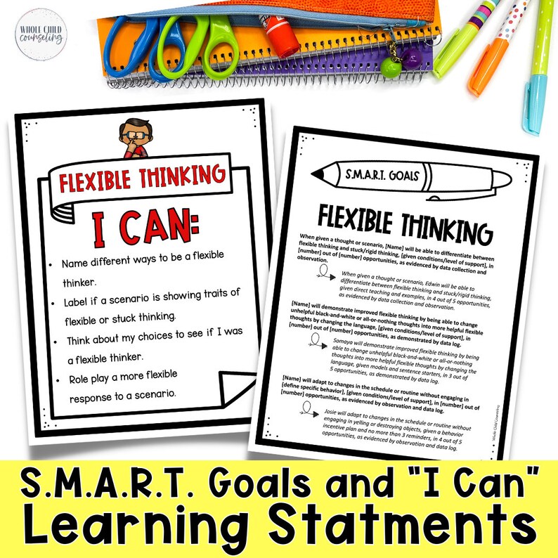 Stuck and Flexible Thinking Scenarios Game & Activities Set 1, Social ...
