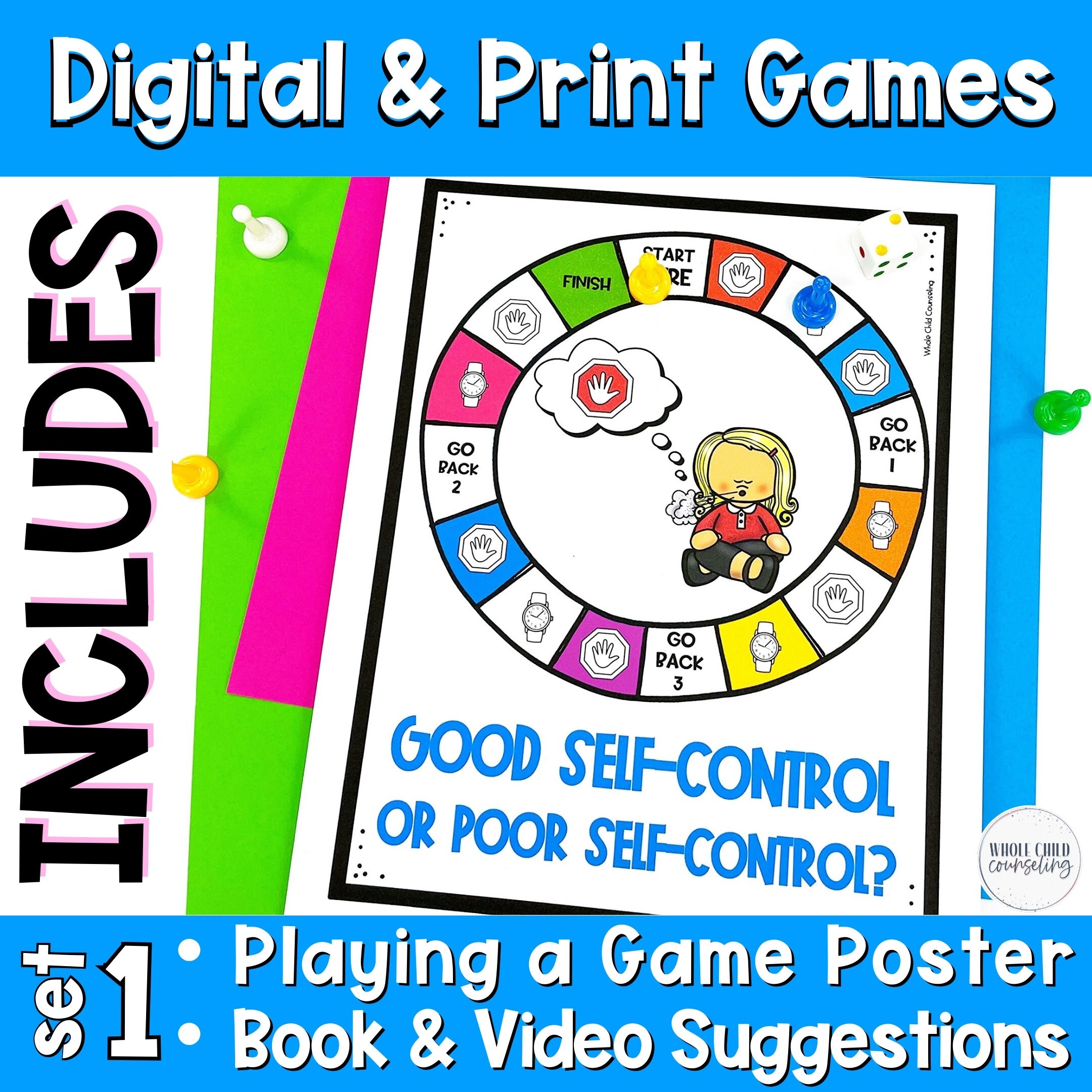 Practice Self Control Printable Worksheets Social Skills Digital ...