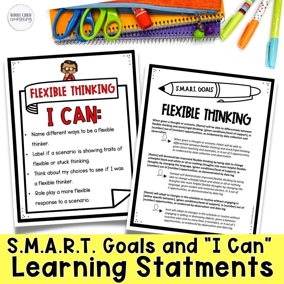 Stuck and Flexible Thinking Scenarios Game & Activities Set 1, Social ...