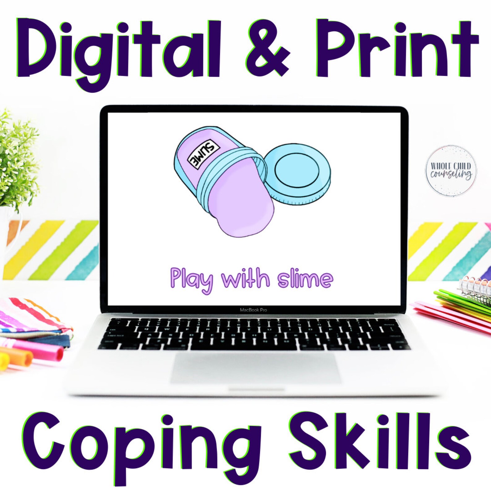 Coping Skills Toolbox for Kids, Digital Calm Down Corner Printables ...