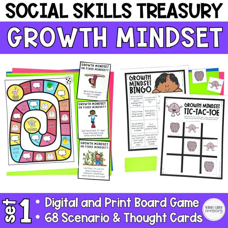 Mindset Games for Kids, Growth Mindset Children, Fixed Mindset ...