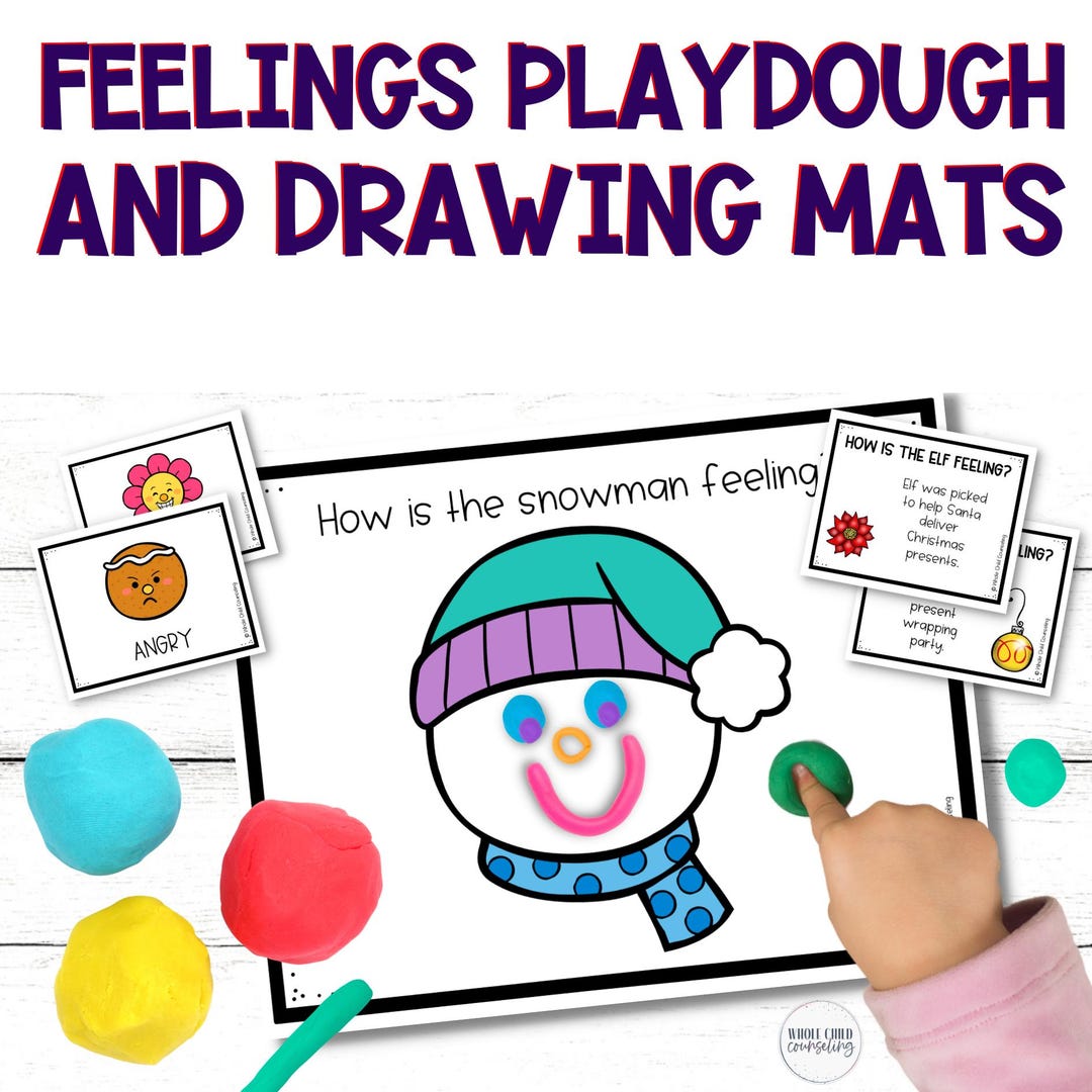 Feelings Play-dough & Drawing Mats for Social Emotional Learning ...