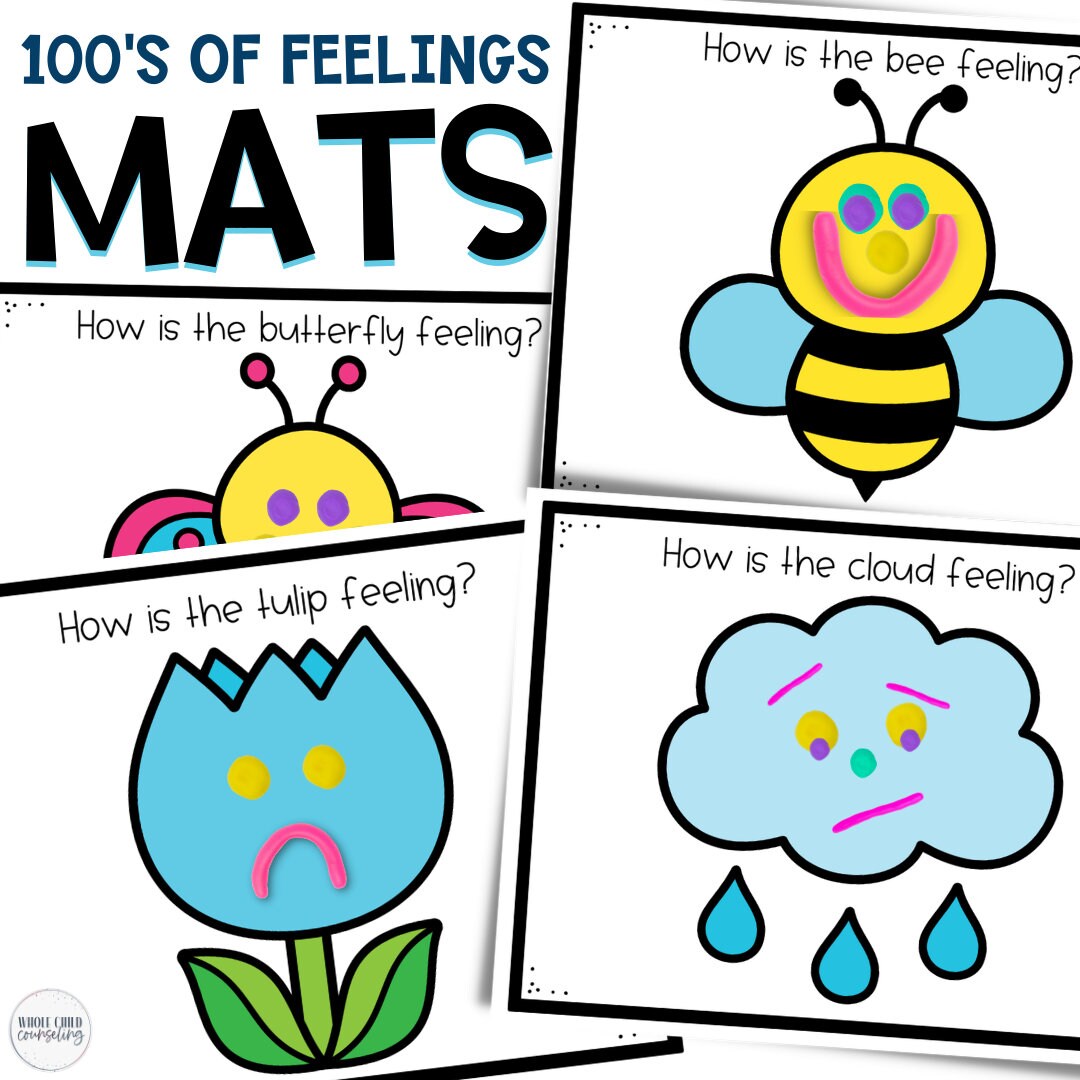 Feelings Play-dough & Drawing Mats for Social Emotional Learning ...