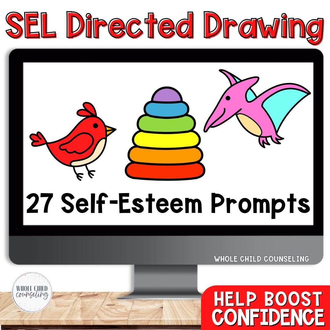 Self Esteem Directed Drawing Activity, Social Emotional Learning SEL ...