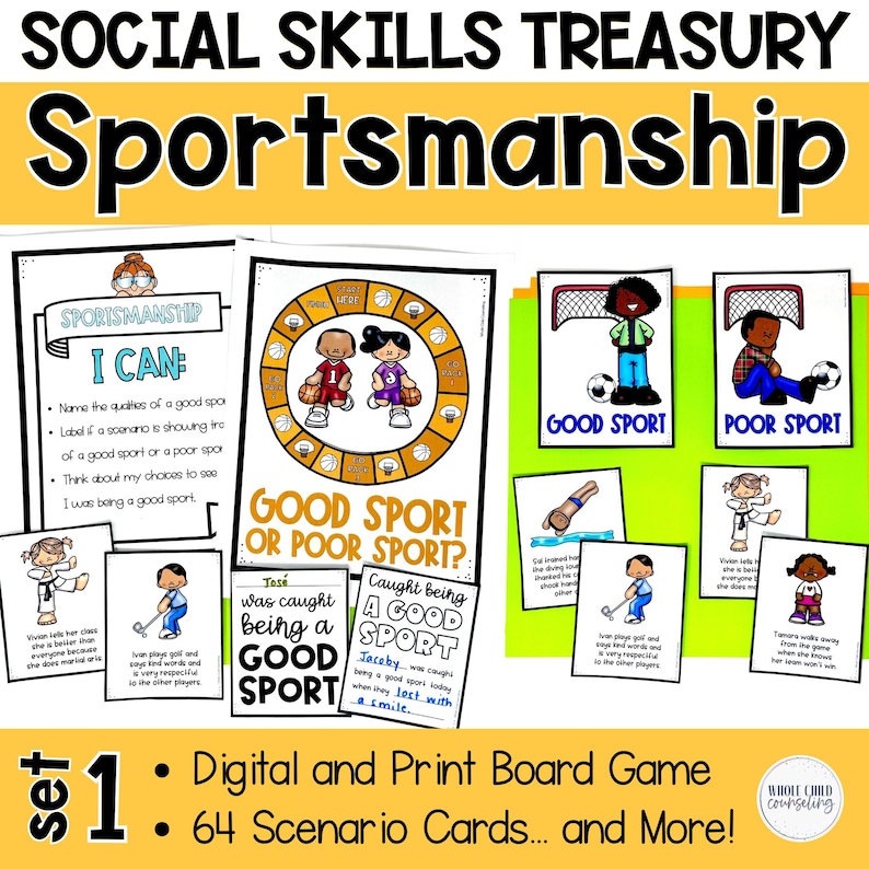 Social Skills Sportsmanship Printable Social Skills, Digital Download ...