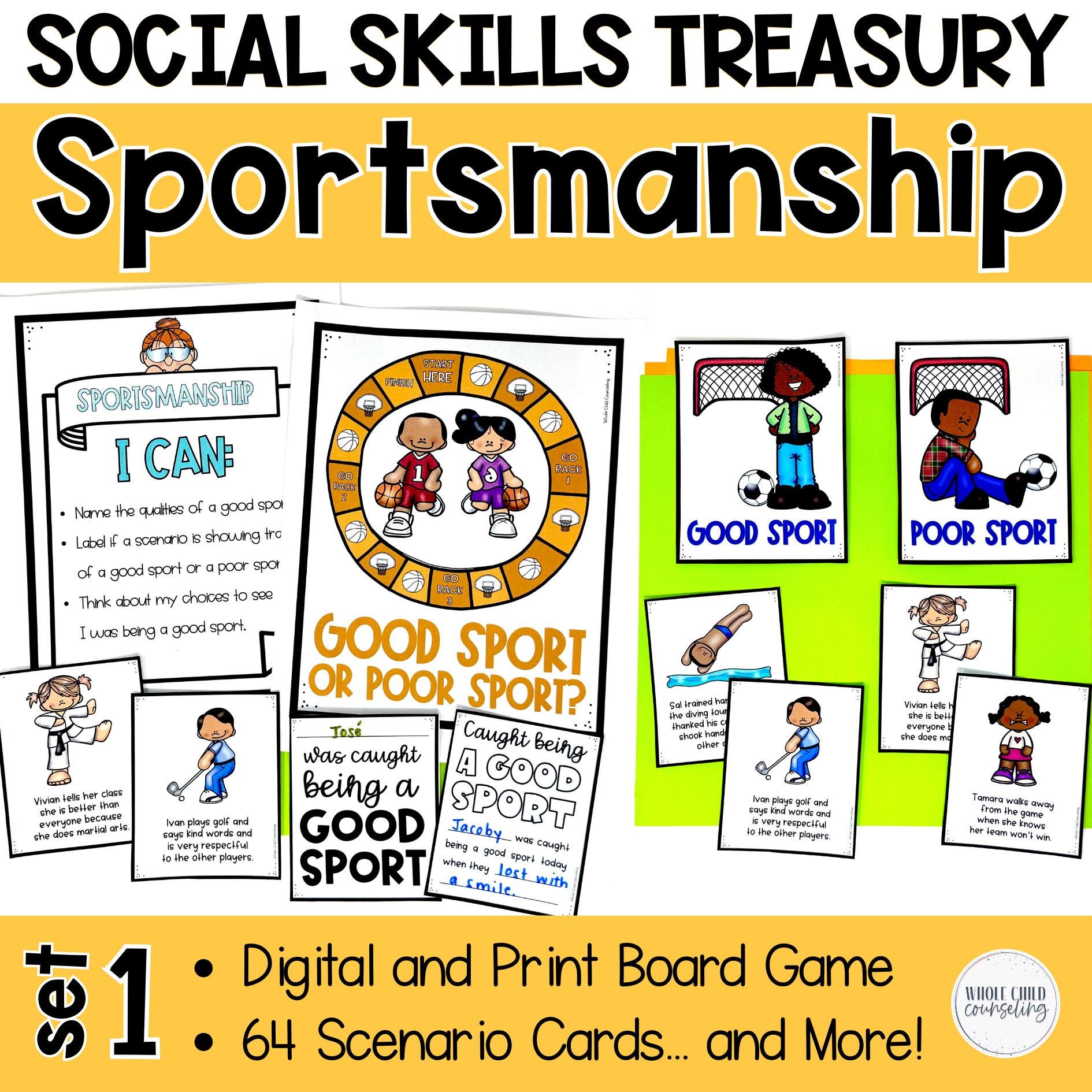 Social Skills Sportsmanship Printable Social Skills, Digital Download ...