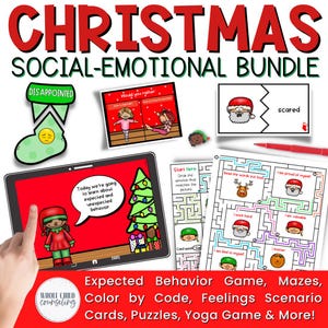 Christmas SEL Activity Bundle, Winter Social Emotional Learning, SEL ...