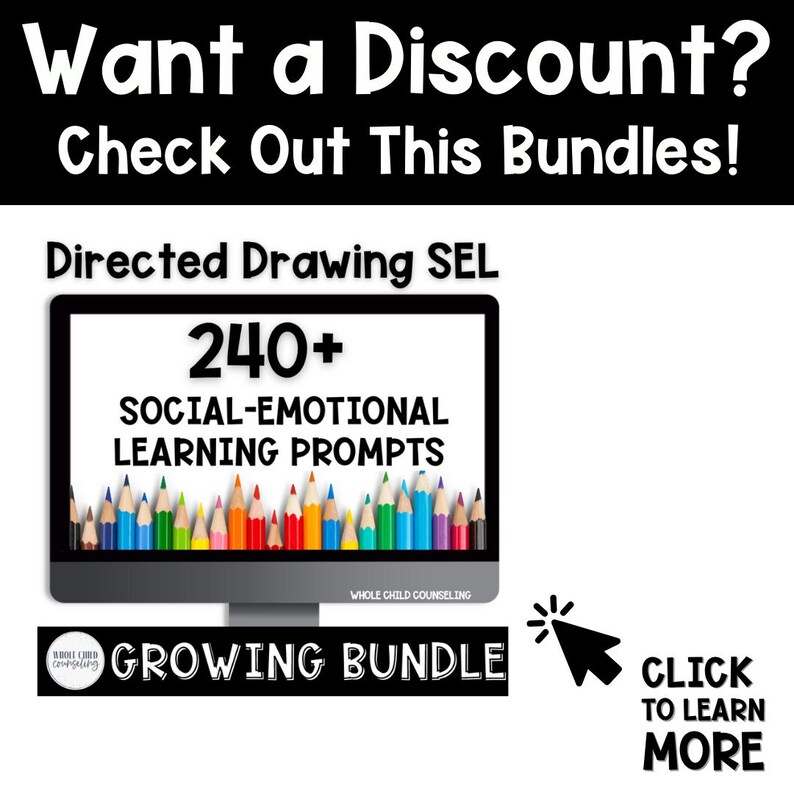 Self Esteem Directed Drawing Bundle, Social Emotional Learning Guided ...