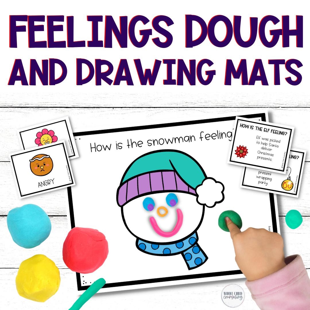 Feelings Play-dough & Drawing Mats for Social Emotional Learning ...