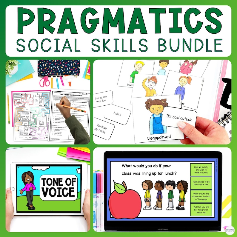 Pragmatic Social Skills and Communication Skills Bundle, Speech Therapy ...