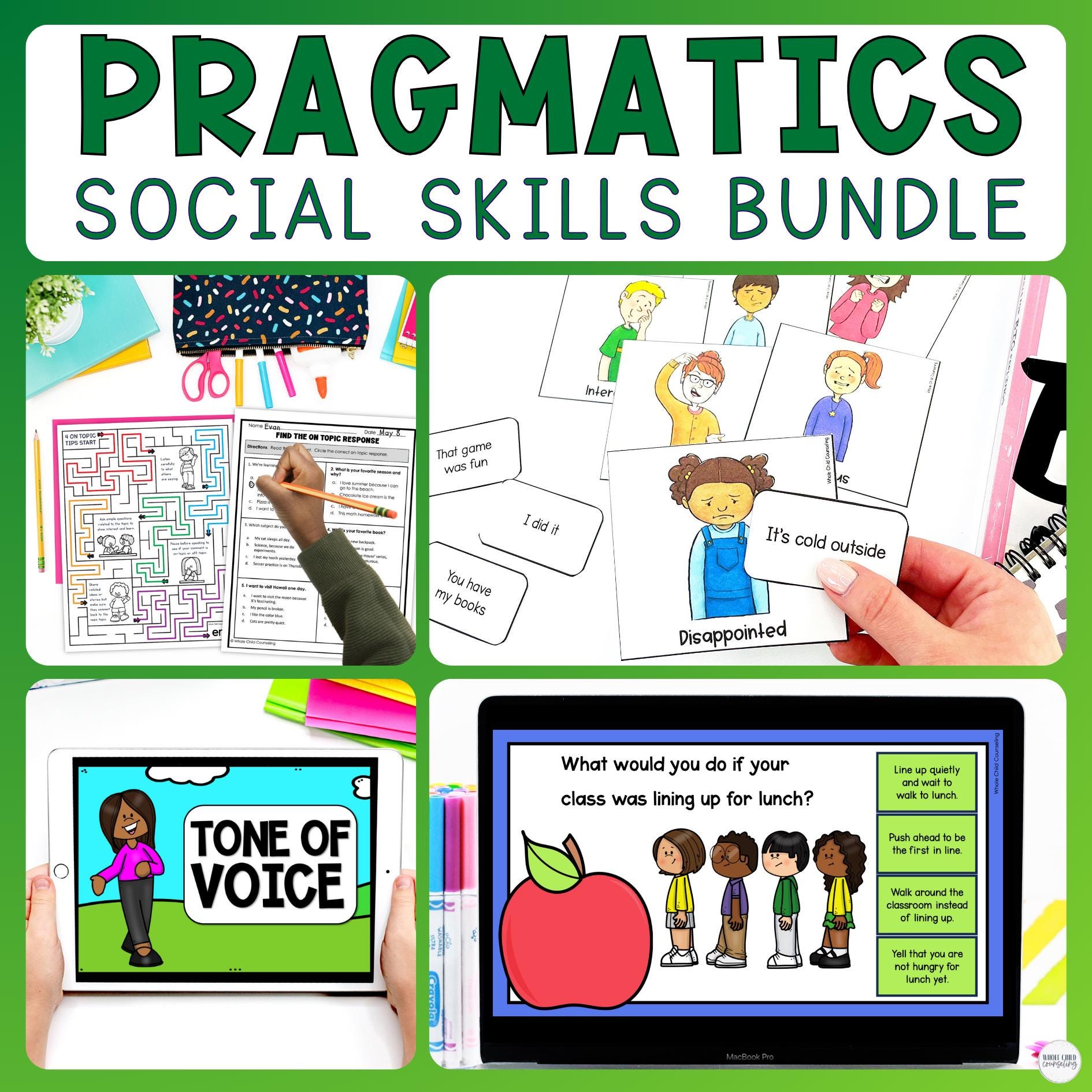 Pragmatic Social Skills and Communication Skills Bundle, Speech Therapy ...