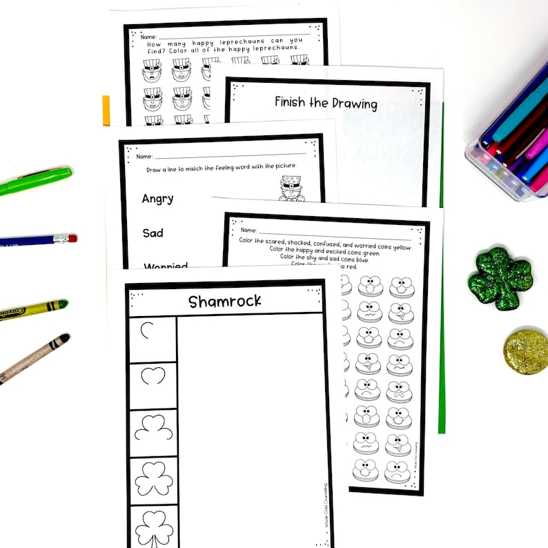 St. Patrick's Day Puzzles for Kids, Printable Feelings Puzzle, Social ...