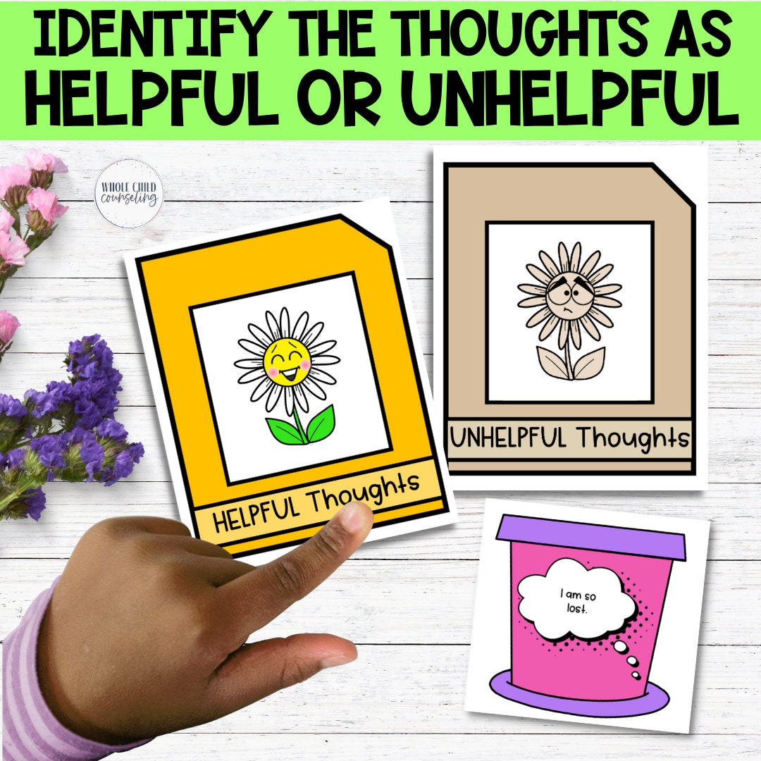 Connecting Thoughts and Feelings CBT Worksheets & Activity, Social ...