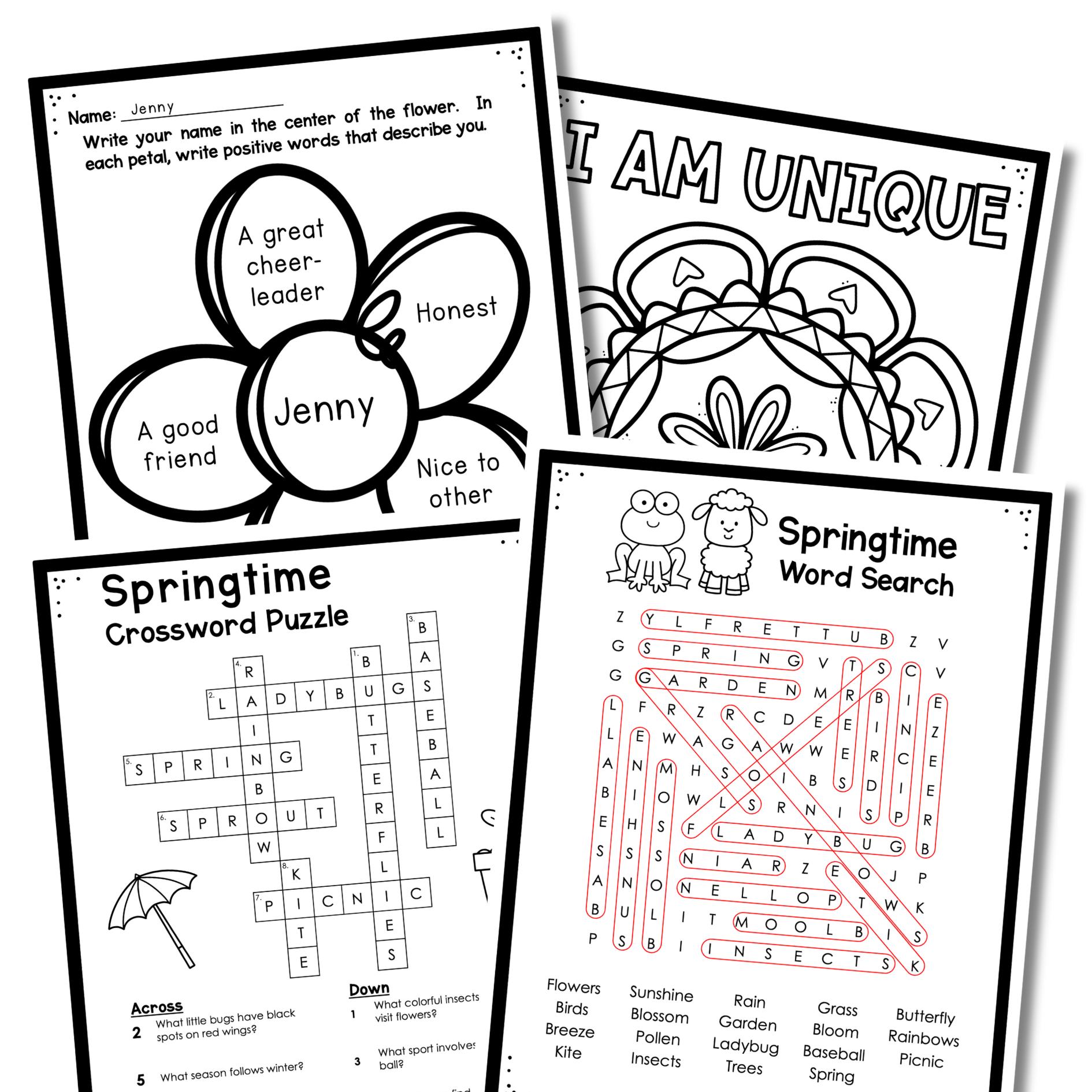 Spring Feelings Mazes, Printable Self Esteem Activity for Kids ...