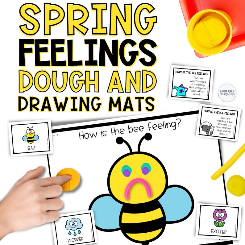 Feelings Play-dough & Drawing Mats for Social Emotional Learning ...