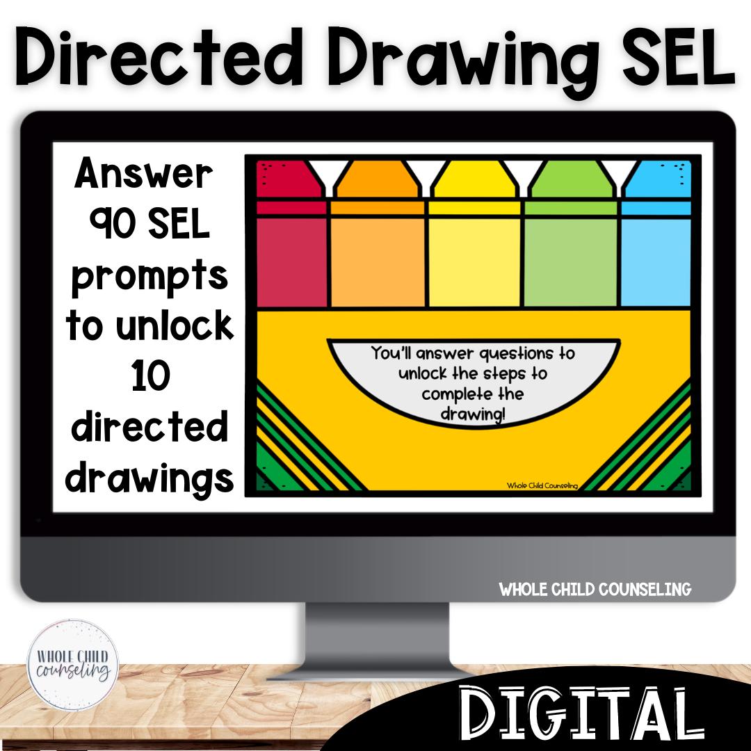 CBT Worksheets Guided & Directed Drawing Bundle, Counseling Tool, Art ...