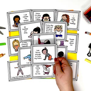 Positive Affirmation Yoga Pose Cards, Grief Box, Comfort Kit, Grief ...