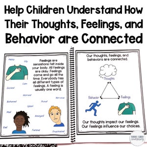 Thoughts Feelings and Choices CBT Social Story Print & Digital Workbook ...