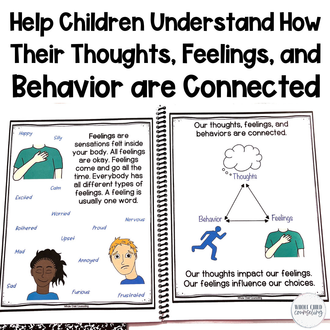 Thoughts Feelings and Choices CBT Social Story Print & Digital Workbook ...