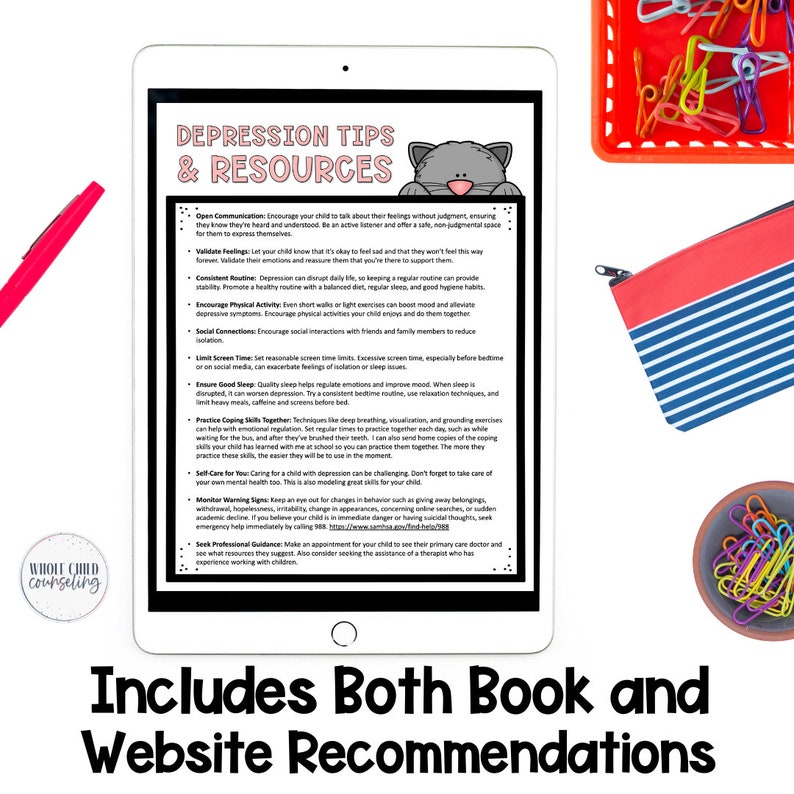 Mental Health Letters & Handouts for Counselor Parent Communication ...