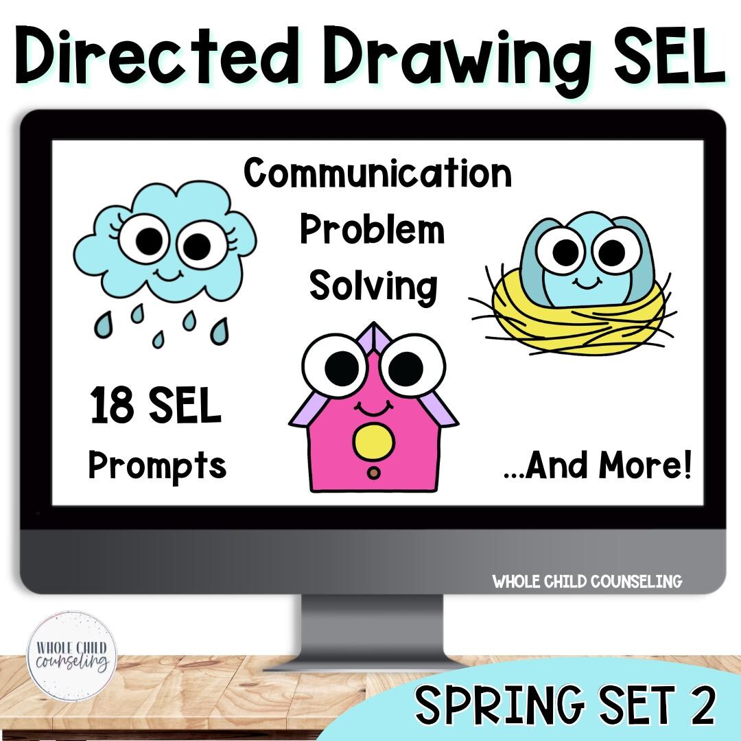 Kids Spring Directed Drawing, SEL Counseling Activity, Child Therapy ...