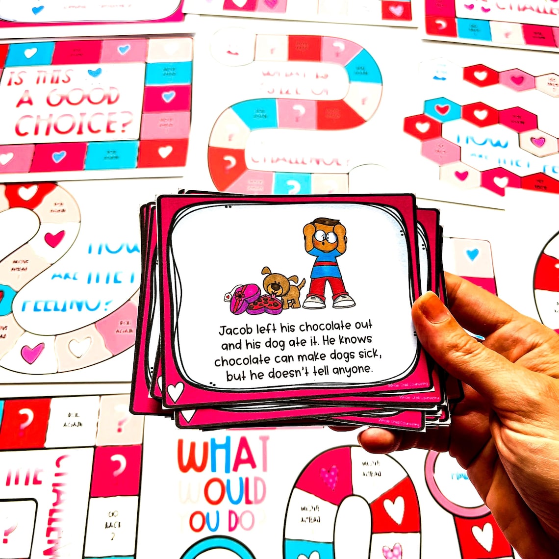 Valentine's Day Games, Social Emotional Learning Games, Print and ...
