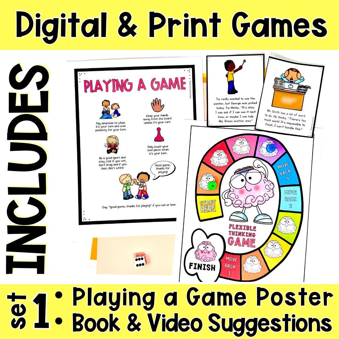 Stuck and Flexible Thinking Scenarios Game & Activities Set 1, Social ...