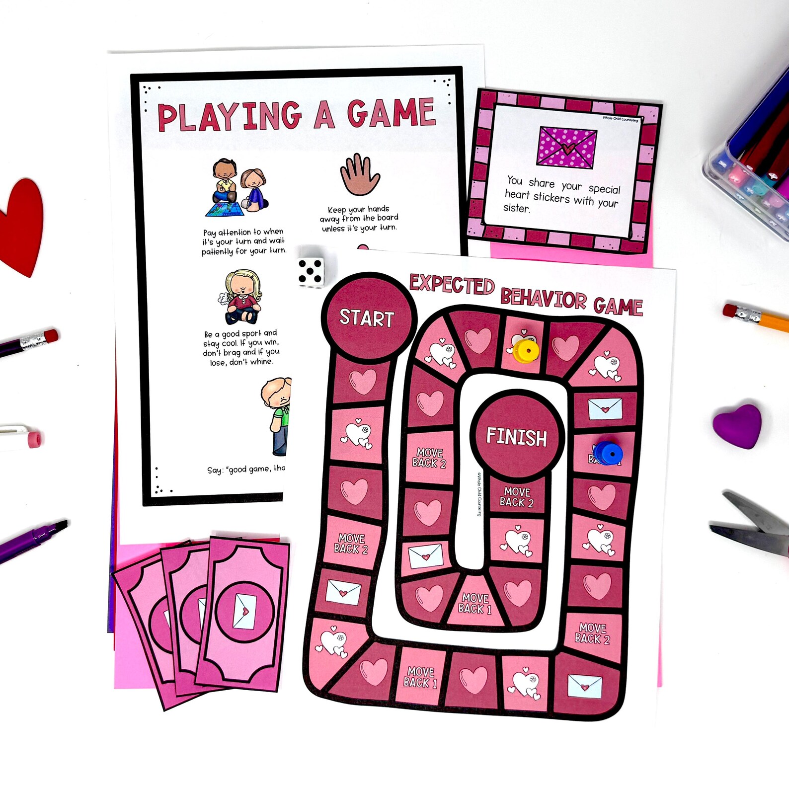 Valentine's Day Counseling Game, Expected Vs Unexpected Behavior Game ...