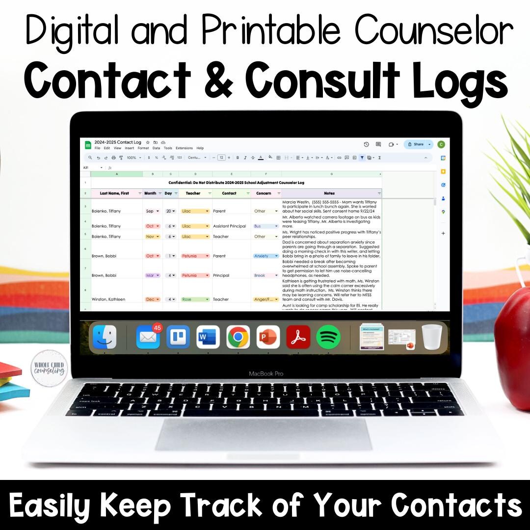 Counselor Contact and Consult Logs, Counselor Organization Tools ...