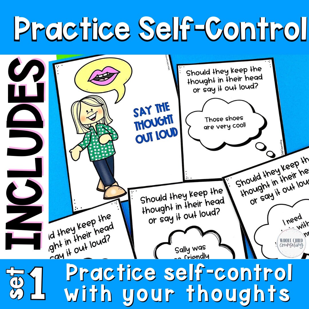 How to Show Self Control SEL Activity & Game Bundle, Social Skills Kid ...