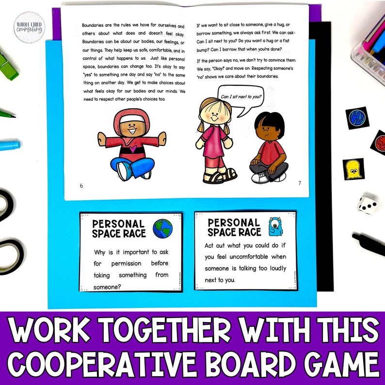 Personal Space Game, Boundaries Social Story, Cooperative Game for Kids ...